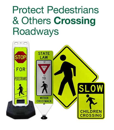 Shop Crossing Signs - Pedestrian, School, Animal Crossing & More