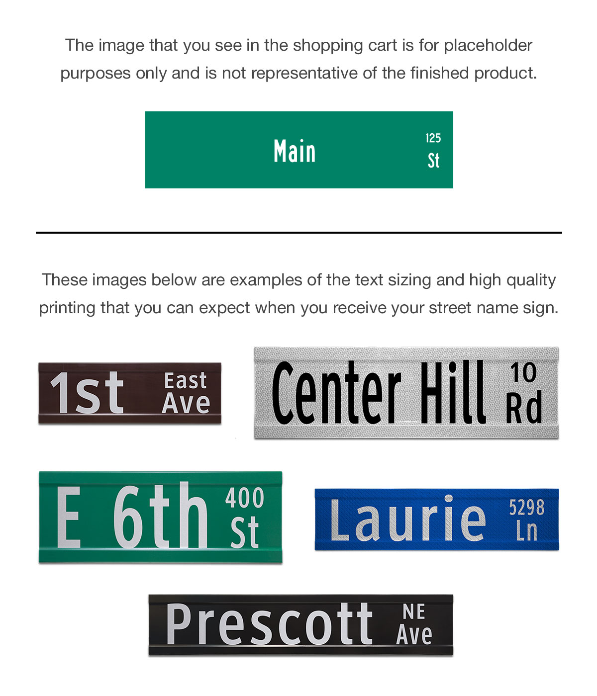 Official Street Name Sign with Optional Prefix and Suffix - Shop Now w ...