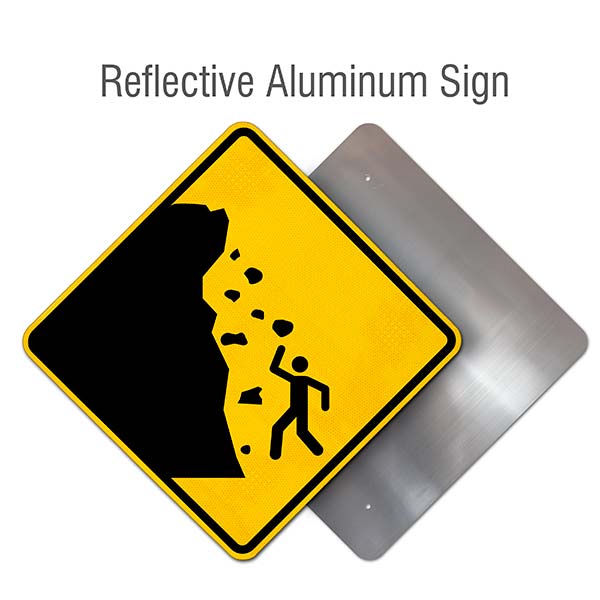 Rocks Falling On Person Symbol Sign - Order Now, Ships Fast