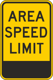 Yellow Custom Area Speed Limit Sign - Shop Now, Ships Fast